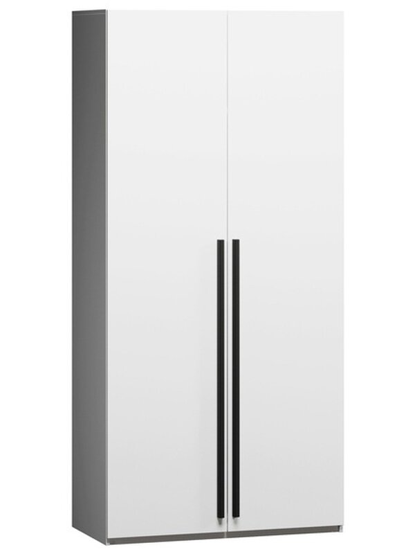 Шкаф распашной Лорена Пакс-2 Белый для одежды двухдверный 100*230*40