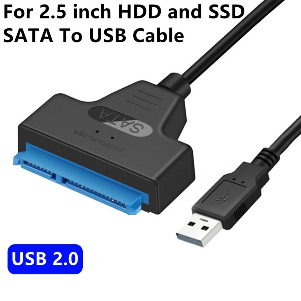 Кабель SATA-USB LccKaa черный SATA to USB 2.0