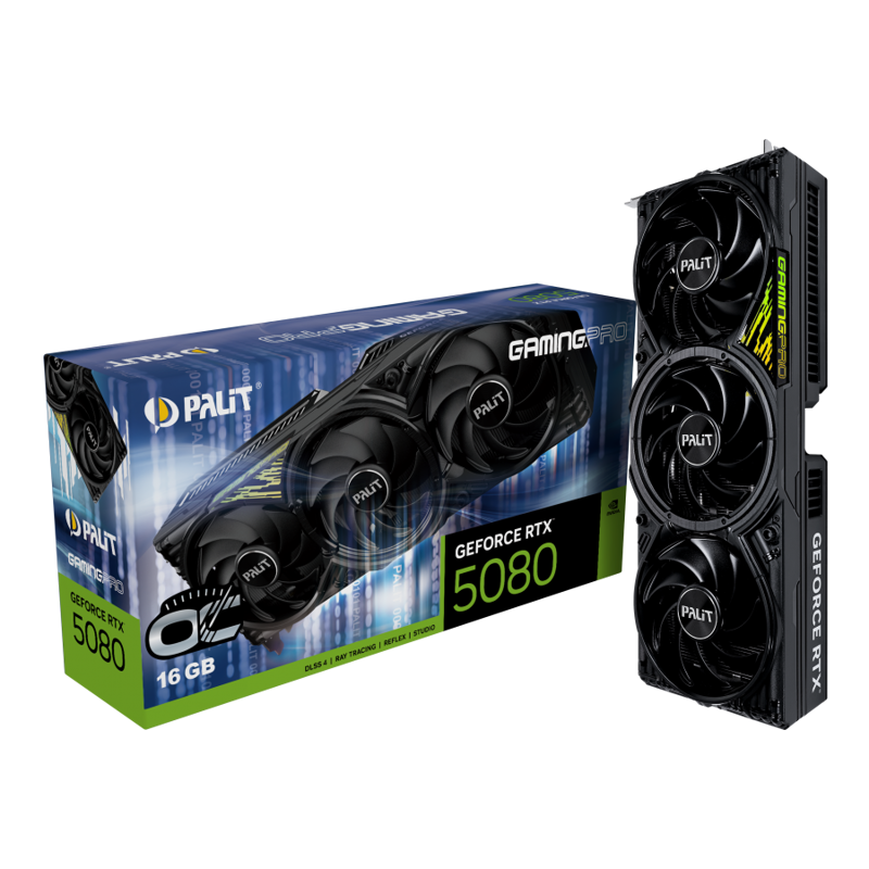 Видеокарта RTX5080 16GB PA-RTX5080 GAMINGPRO OC 16GB PALIT (Palit NE75080S19T2-GB2031A)