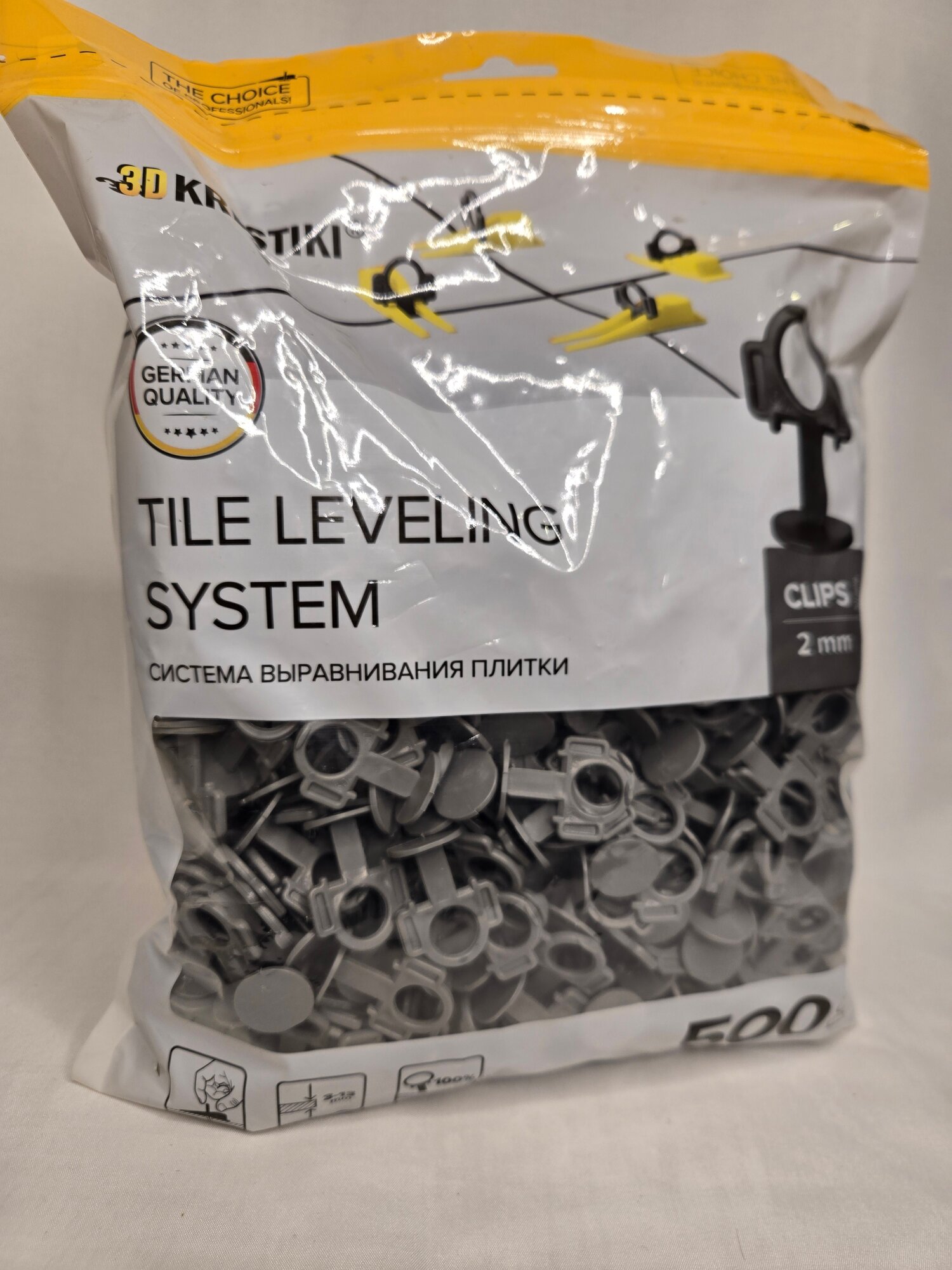 Крестики 3D KRESTIKI, ABS пластик, шов 2мм, упаковка 500 штук