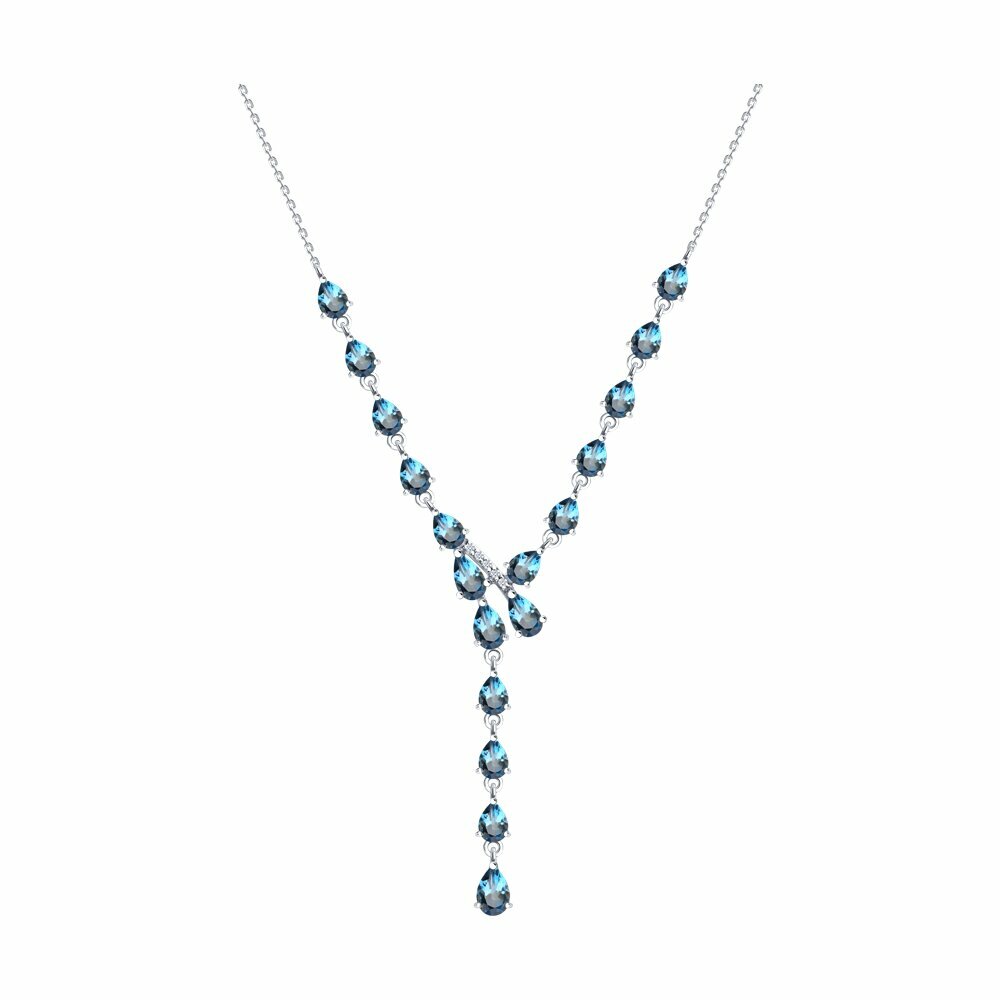 Колье, белое золото, 585 проба