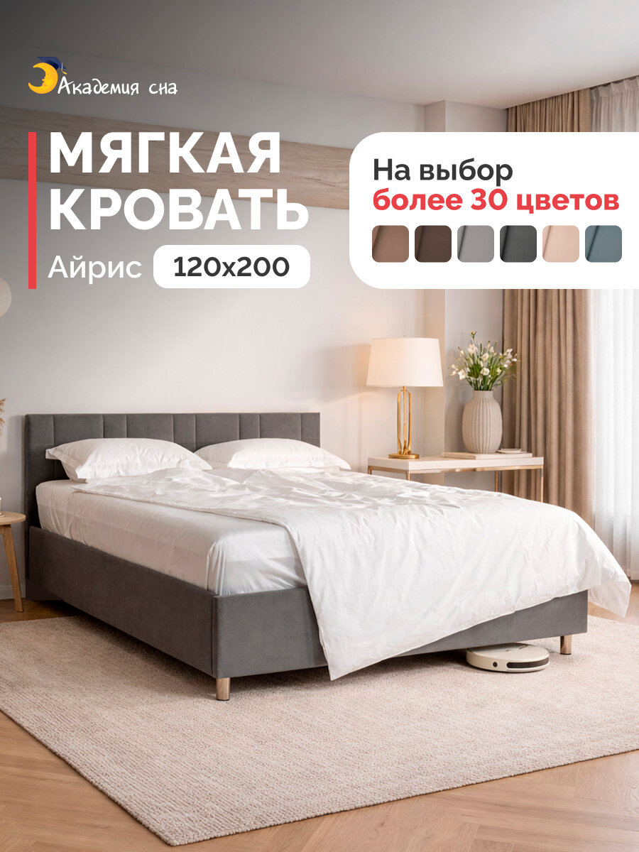 Кровать 120х200 полутороспальная Академия сна Айрис Тк. Dumont 26