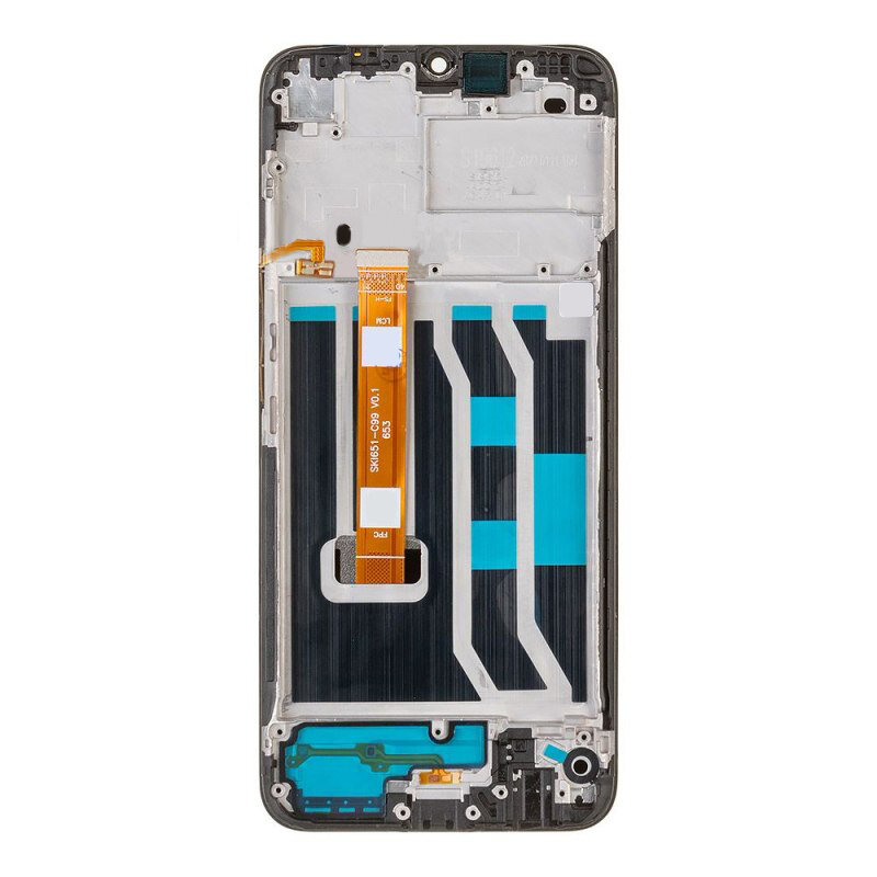 Дисплей (экран) в сборе с тачскрином для Realme C21Y (RMX3263) черный с рамкой (Premium LCD) / 1600x720