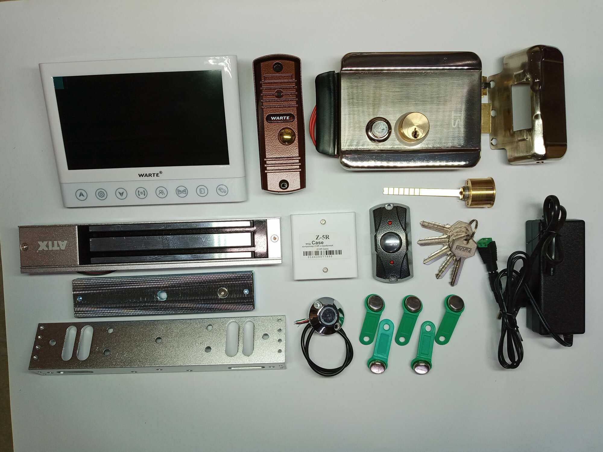 Комплект видеодомофона c Замок электромеханический с домофоном 7" (Магнит)