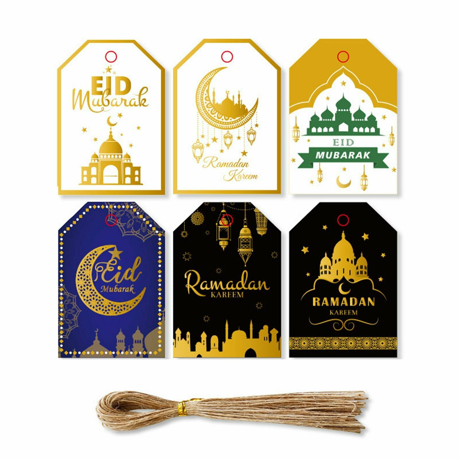 Бирки для подарков на Рамадан, 48 комплектов