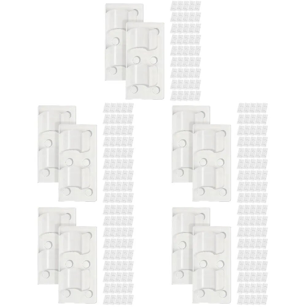 Белые пластиковые крепления для проводов с клеевой основой, 250 штук, для организации кабелей