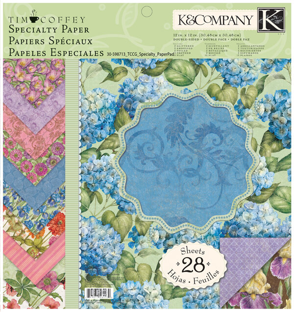 Набор бумаги для скрапбукинга K&Company Сад, плотность 160 г/м2, 31х31 см, 28 листов, KCO-30-598713