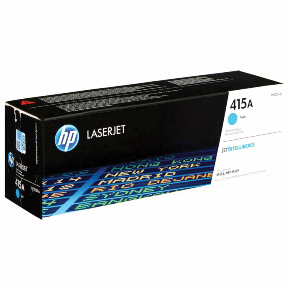 Картридж лазерный HP (W2031A) Color LaserJet M454dn/M479dw и др, №415A, голубой, оригинальный, ресурс 2100 страниц, 363300