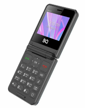 Телефон BQ Pocket 2456, раскладушка, синий, экран 2.4", камера 0.08 Мп