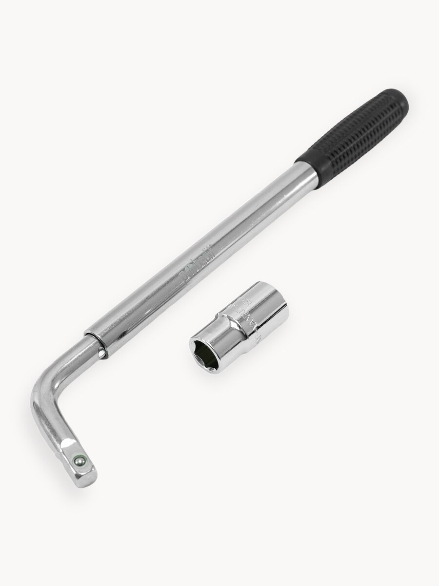 Ключ баллонный телескопический (350-530 мм) 1/2"с головкой 17х19 мм Pobedit