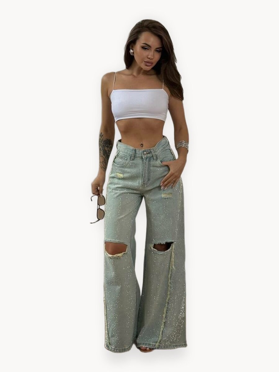 Джинсы клеш