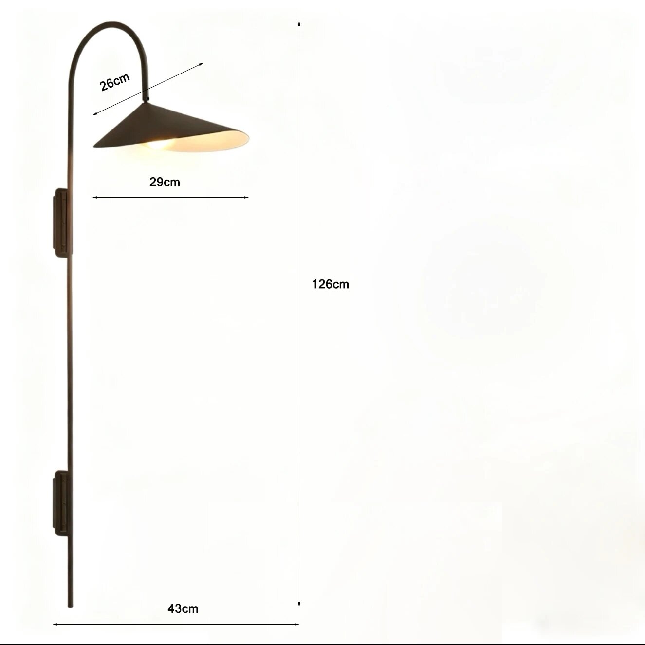Настенный светильник из железа Nordic Style Long, Natural light