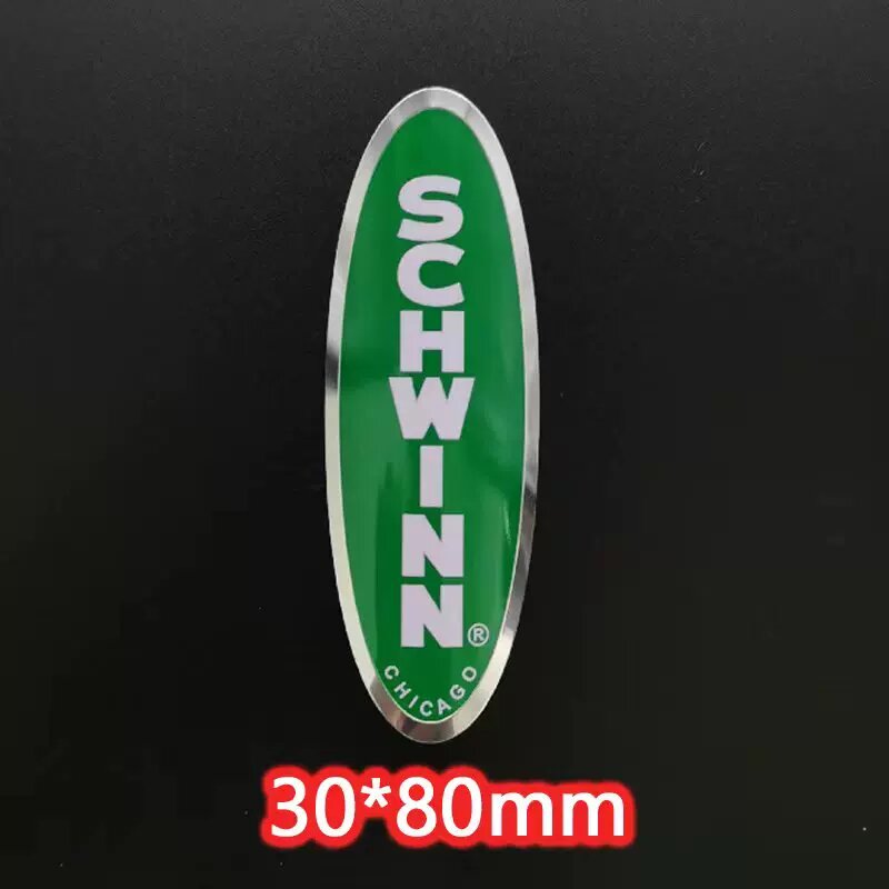Зеленая наклейка SCHWINN для горного велосипеда, отражающая водонепроницаемая алюминиевая метка