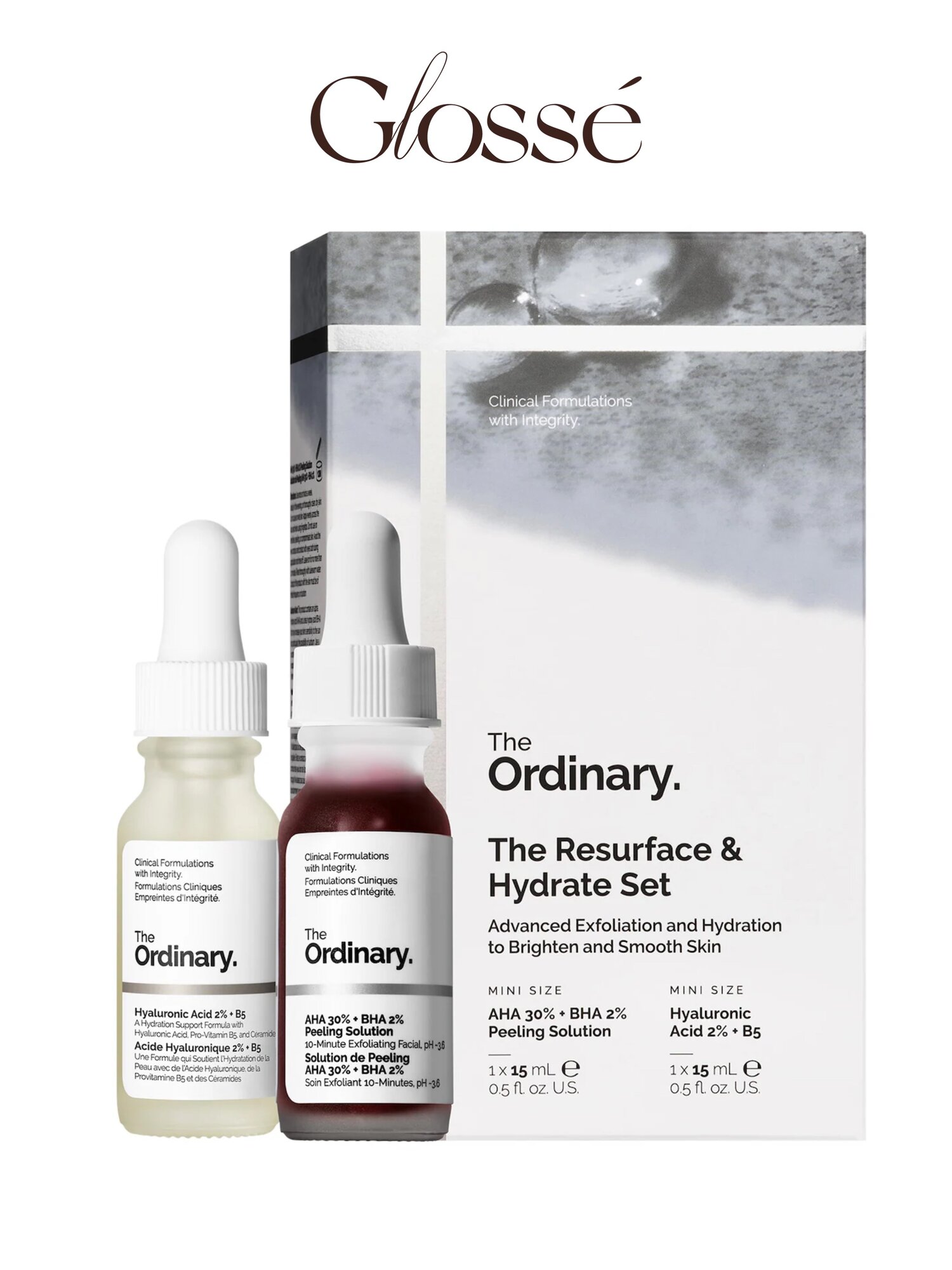 The Ordinary набор для ухода за лицом The Resurface & Hydrate Set with Hyaluronic Acid Serum + AHA