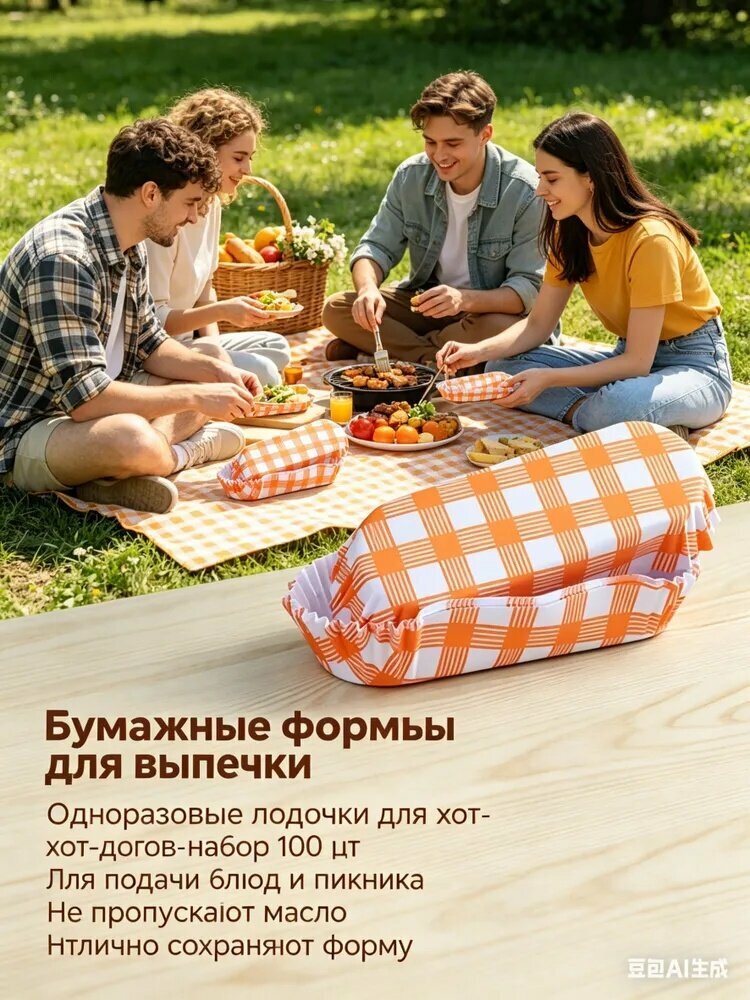 Бумажные формы для выпечки, одноразовые лодочки для хот-догов-набор 100 шт, для подачи блюд и пикника