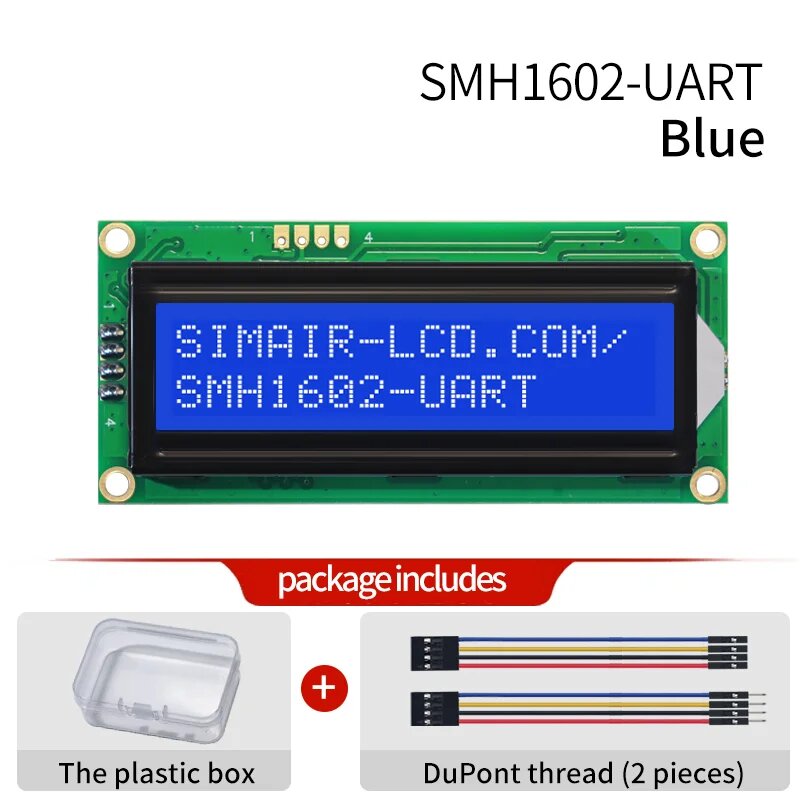 ЖК-модуль LCD1602U simair Синий, Blue boxed 5v
