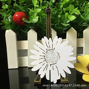 WEHRPARTY Карточки для бокалов подсолнух 50 шт As Picture