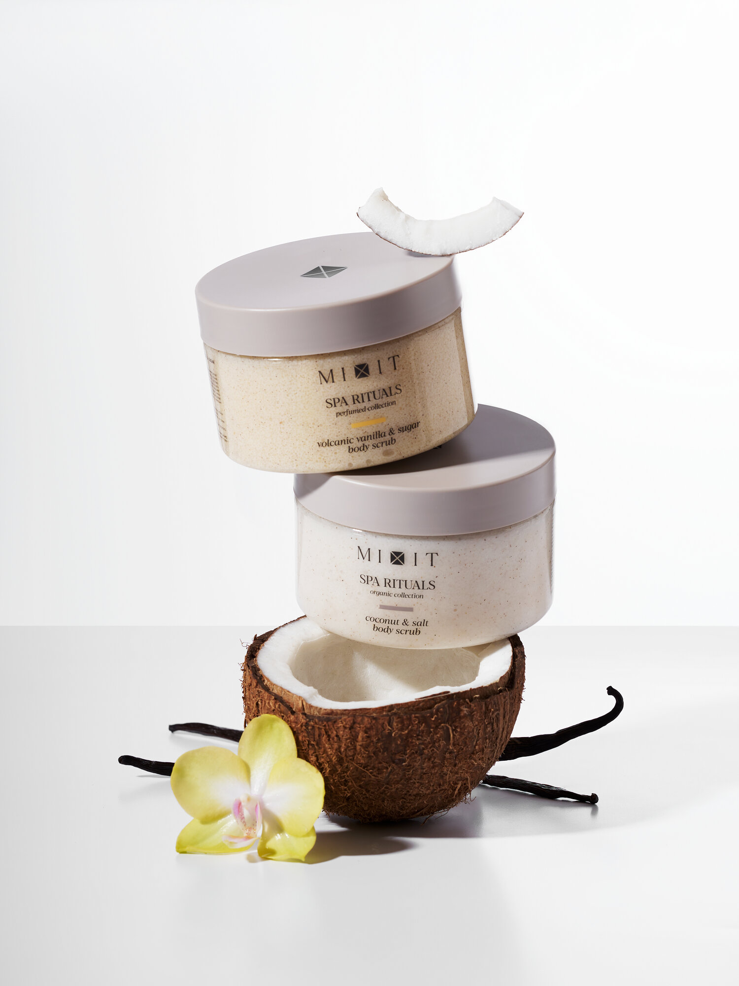 Набор скрабов для тела MIXIT Spa Rituals с ароматами кокоса и ванили