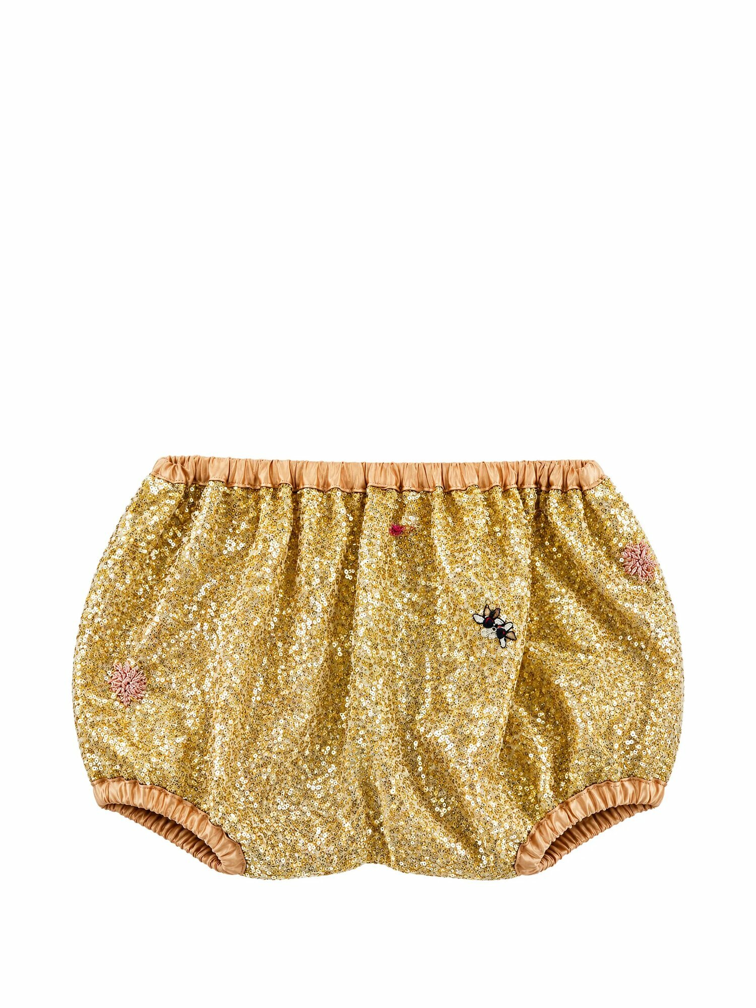 Шорты Sequin-embellished floral-patch shorts