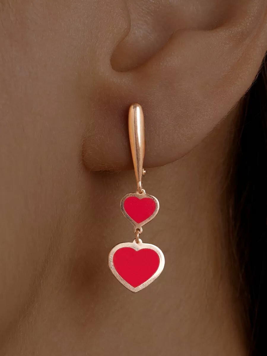 Серьги, 925 проба, эмаль