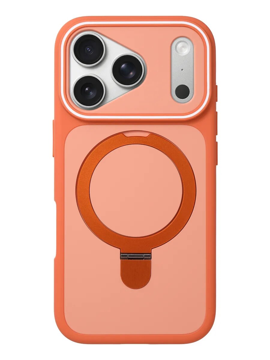 Чехол О'кейси, для iPhone 17 Pro, матовый, с MagSafe, оранжевый — фото 1