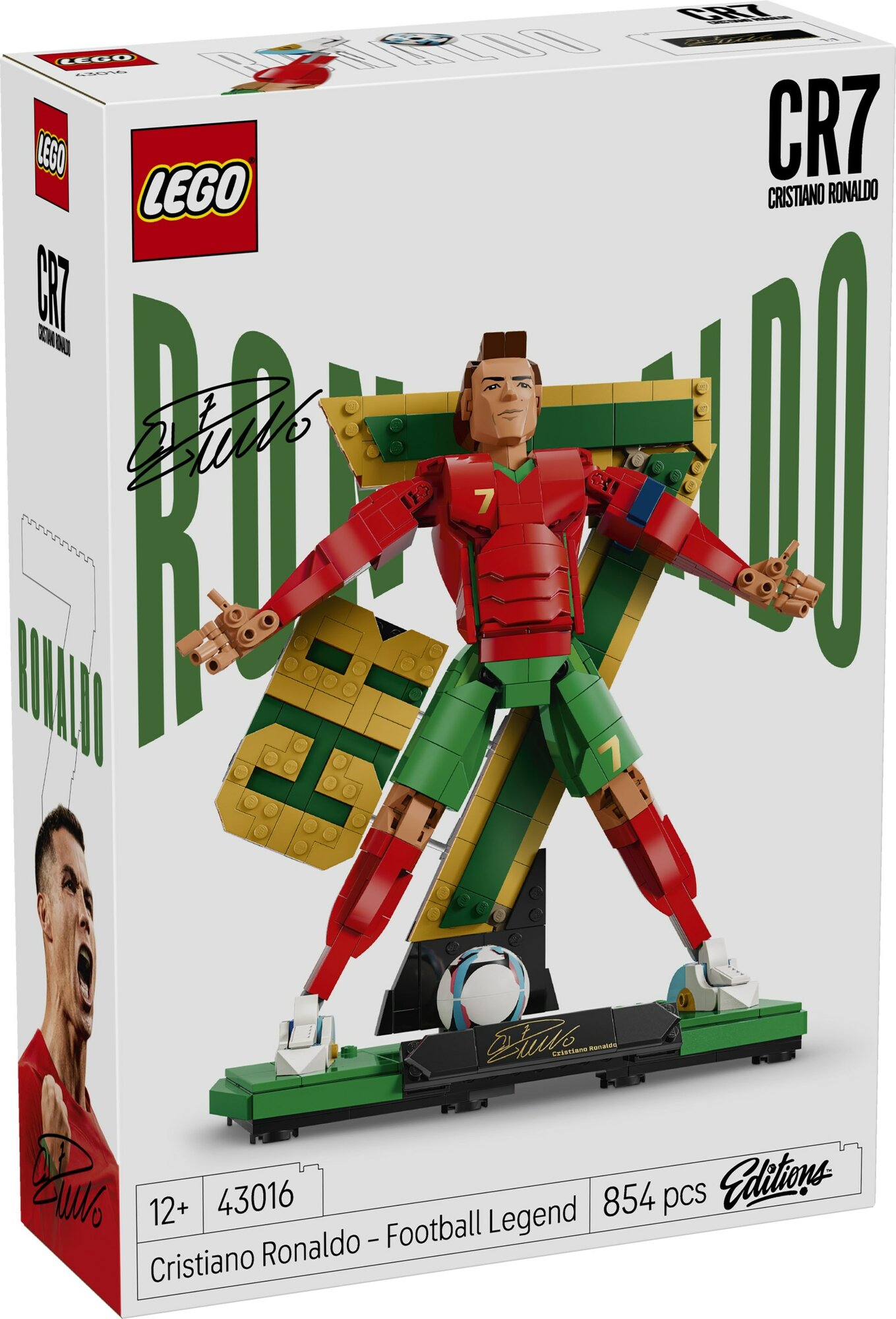 Конструктор LEGO Editions 43016 Криштиану Роналду — легенда футбола, 854 дет.