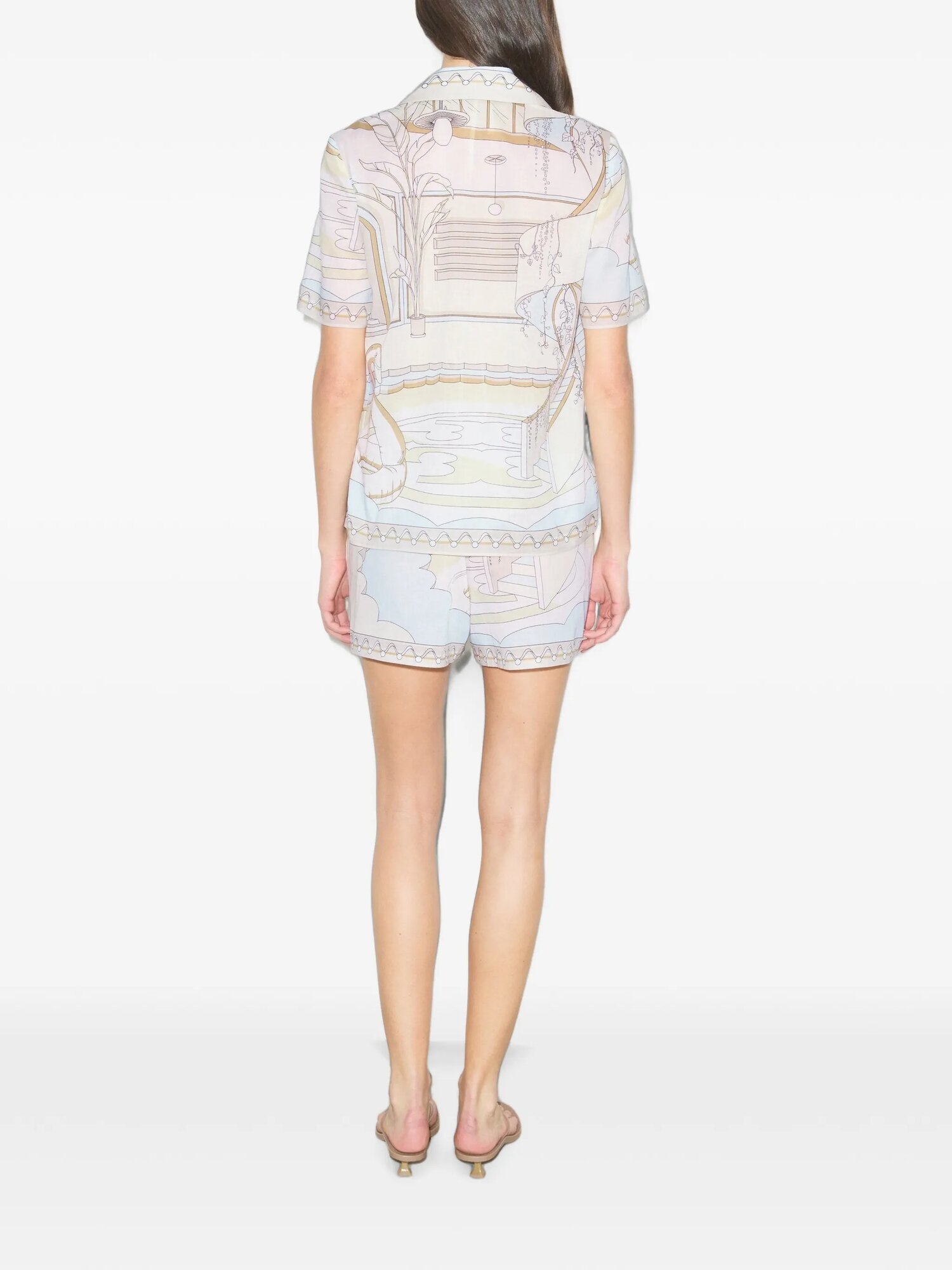 Шорты для плавания Tory Burch Printed camp shorts, размер S, разноцветный — фото 1