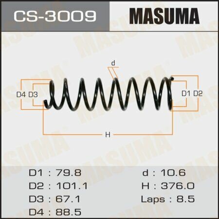 CS-3009 Пружина подвески MITSUBISHI LANCER зад.