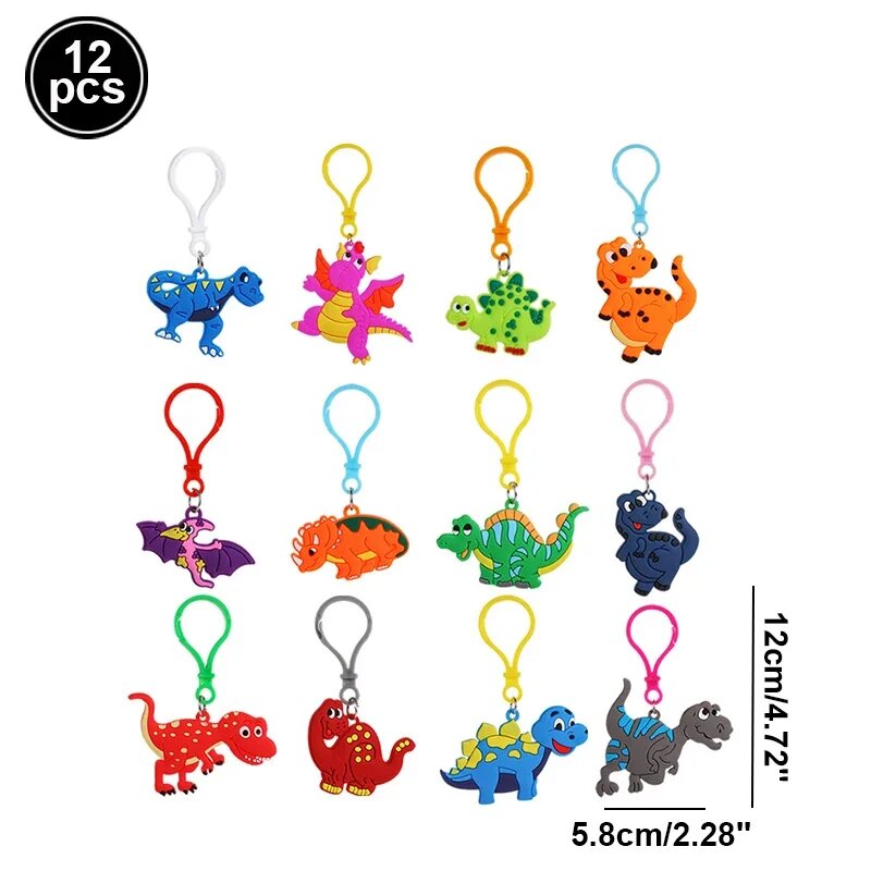 Наполнители для сумок с динозаврами, 12шт, Keychain B