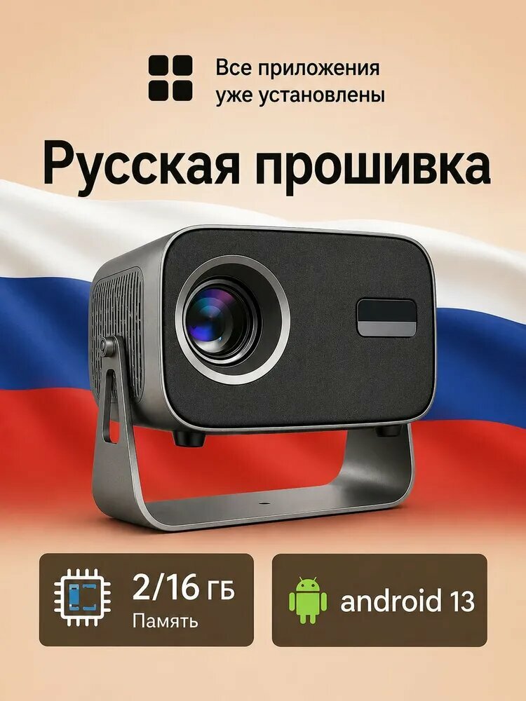 Проектор для кино CAIVVEI с четким Full HD и 4К Caivvei, native HD 720P