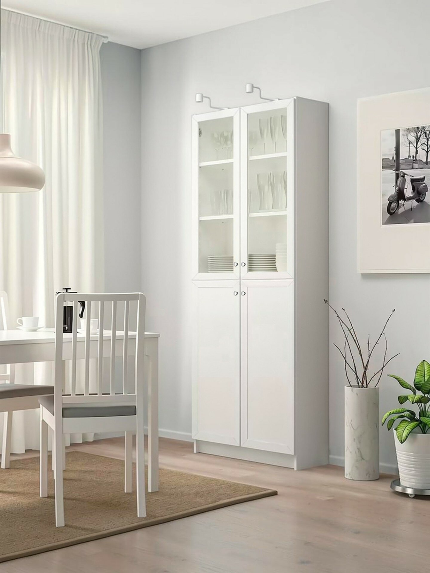 Стеллаж Билли 21 Белый Фасадный 0101 NOW 80x30x202 см, Фиеста