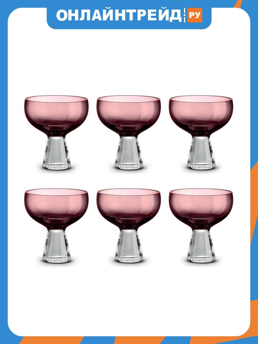 Набор Pozzi Milano 1876 "Fun Classy": 6 креманок 0.35л (лиловый) (PM-0246/PURP)