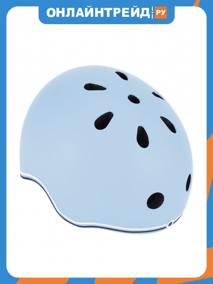 Шлем защитный Globber Go Up Lights XXS/XS (45-51см), пастельно-синий