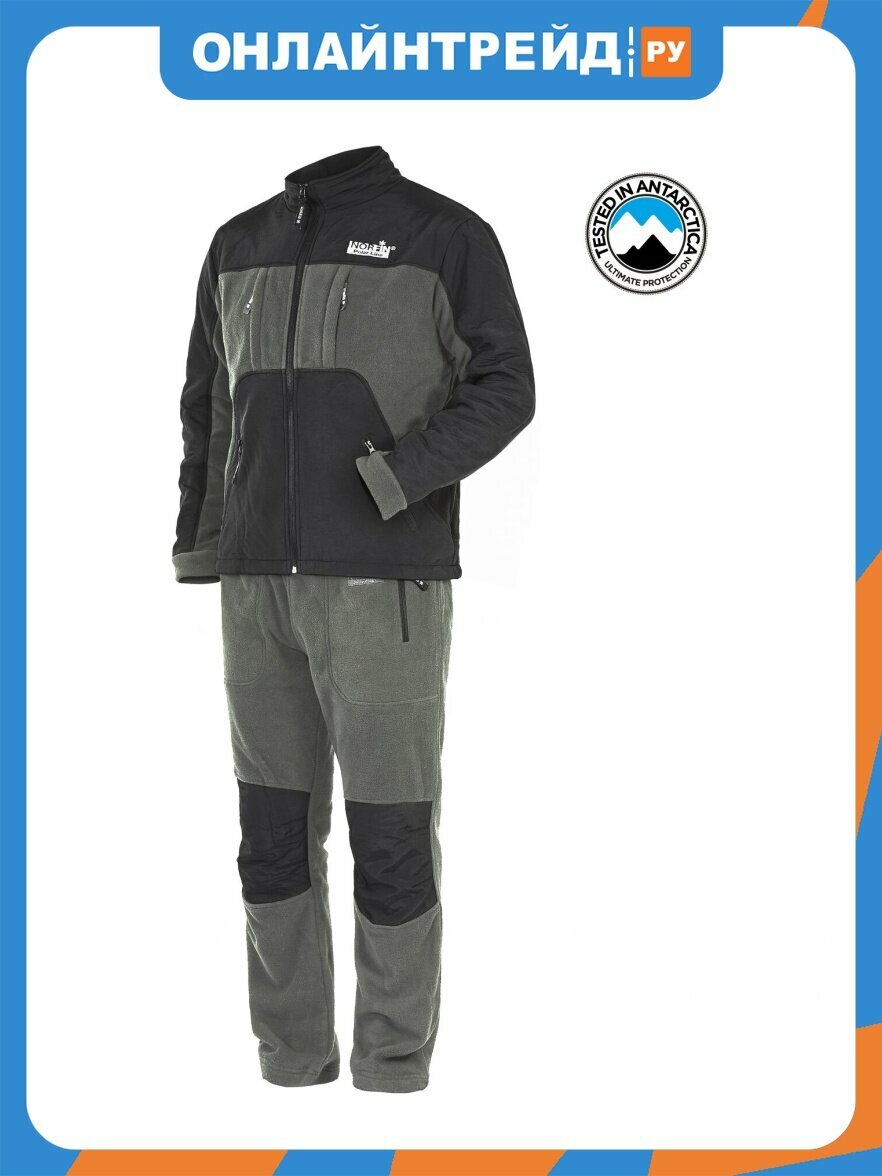 Костюм флисовый Norfin POLAR LINE 2 GRAY 03, размер 52-54 (L)