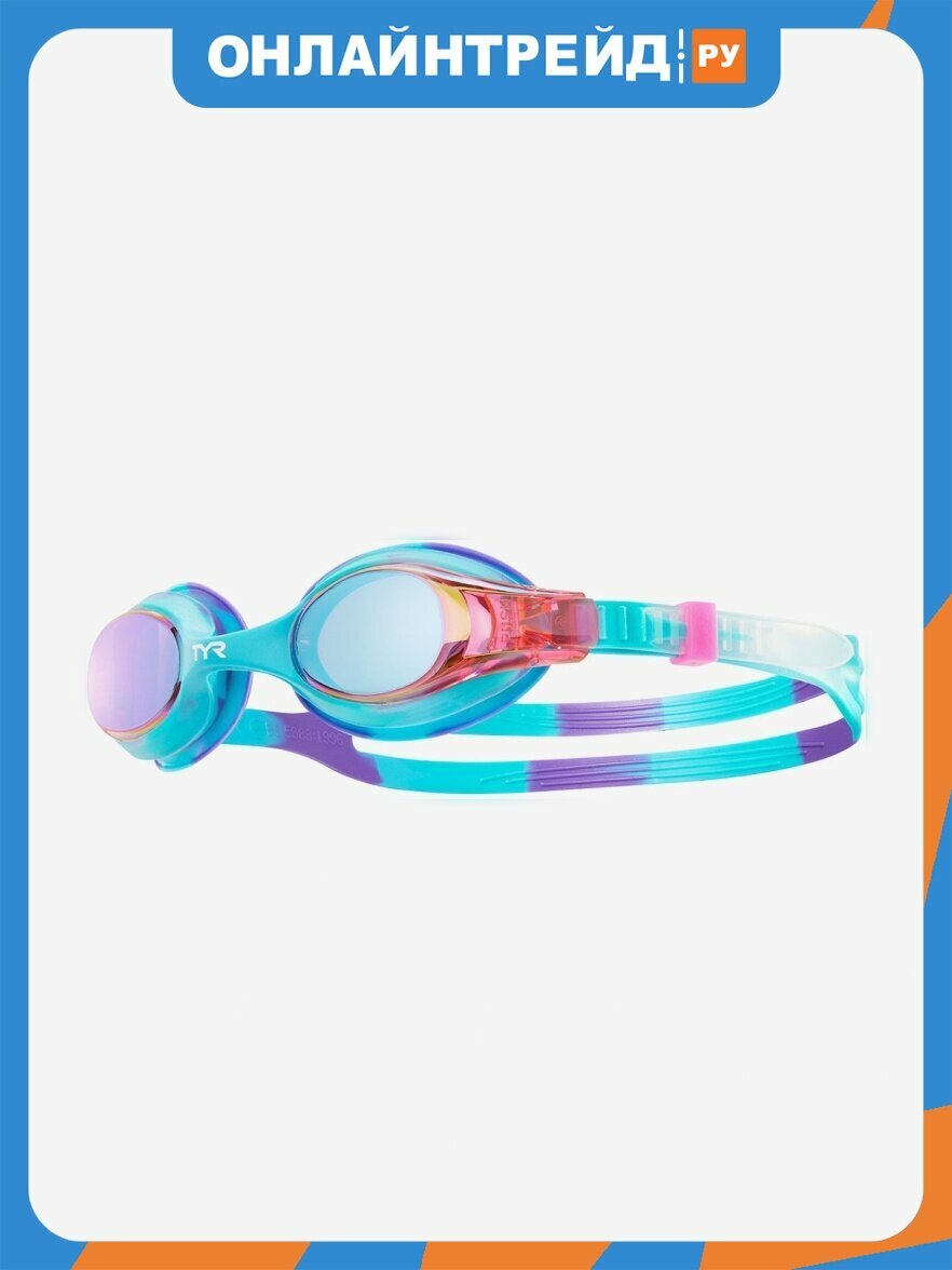 Очки для плавания детские Tyr Swimple Tie Dye Mirrored 547, фиолетовый