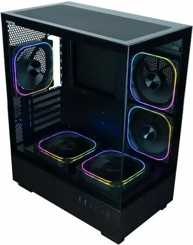 Компьютерный корпус XASTRA Q400M (Q400M-5FG12A-C6-UC) черный - Mini Tower, Micro-ATX, USB 3.2 Gen 1 Type-A, USB 3.2 Gen 1 Type-C
