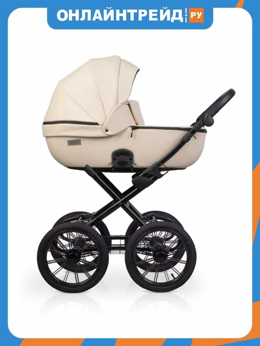 Коляска 2 в 1 Riko Basic MONTANA X ECCO Prestige 15 Ivory beige бежевый
