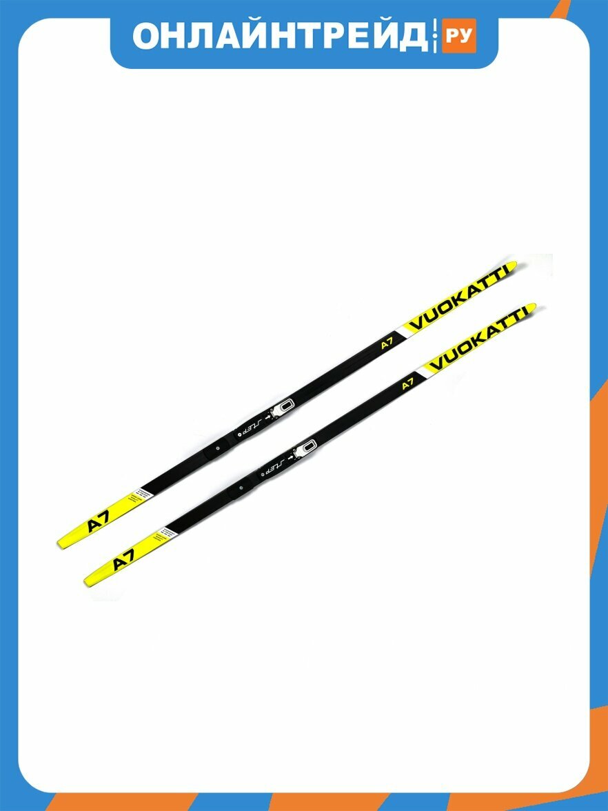 Лыжный комплект Vuokatti без палок NNN Step-in (Wax), Black/Yellow, 180 см