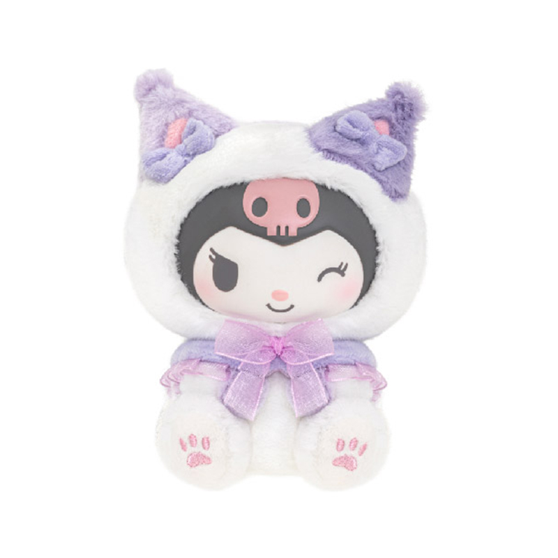Плюшевые фигурки унисекс TOP TOY Sanrio Family Doodling Kitten Collection, Confirmed-Kuromi-Naughty Maine Coon (Open)