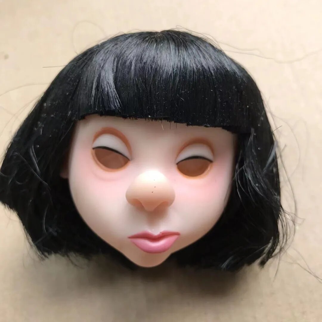 Головки кукол Disney Woody Tris 1/4 Черный, black hair head