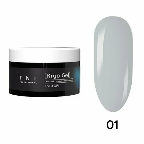 Гель для наращивания Kryo Gel жесткий, густой, №1 - грифельный фарфор, TNL Professional, 15 мл
