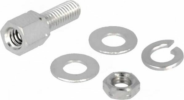 HARTING 09670009924 Винты для разъемов D-Sub, UNC4-40, Дл. резьбы 8мм, Дл. винта 13мм, 1шт