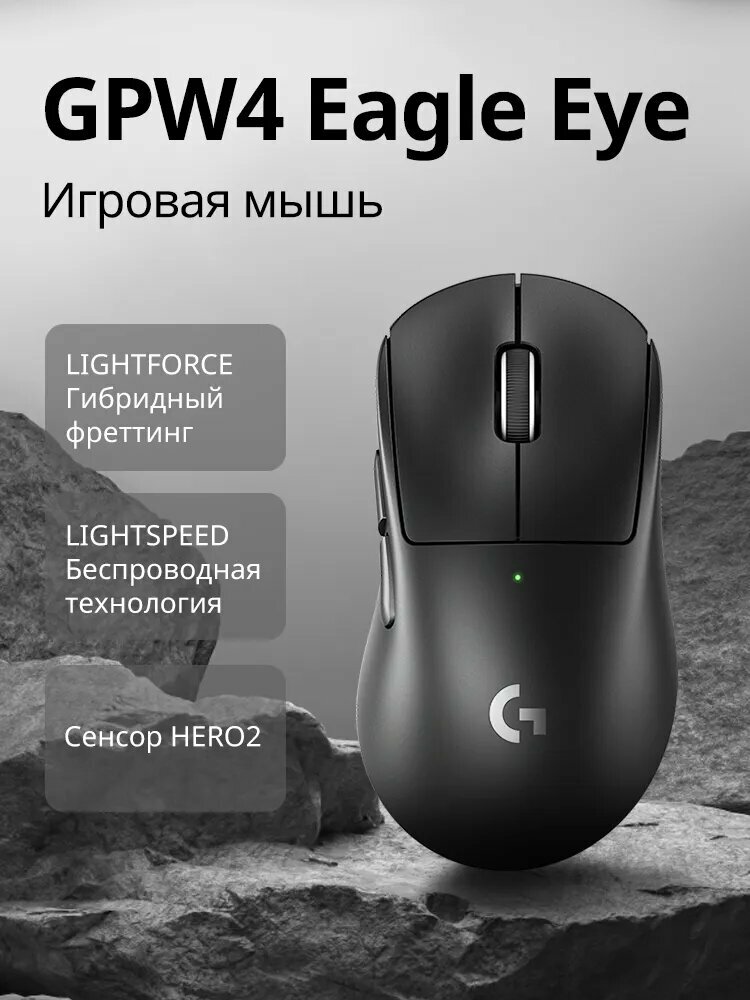 Logitech Игровая мышь беспроводная G PRO X SUPERLIGHT 2 DEX, черный матовый