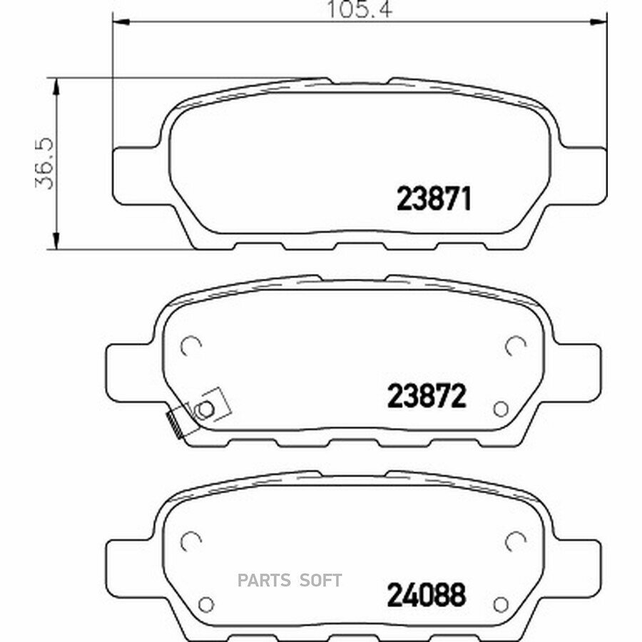 Колодки тормозные NAO INFINITI FX /QASHQAI TEANA (J31) TEANA (J32) TIIDA QIDA hatchback (C11) TI от официального дистрибьютора, BEHR-HELLA, артикул 8DB355028031