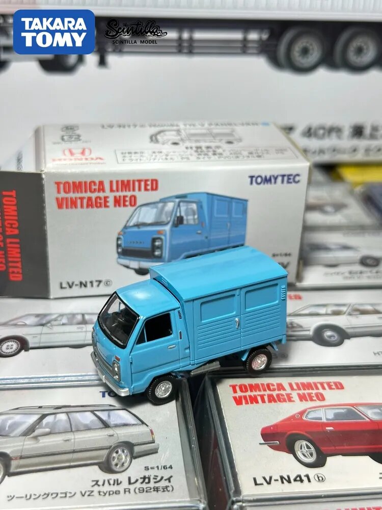 Машинка Tomytec 1/64 Tomica Limited Vintage Tomytec TLV LV-N17c Honda TN-V van Alloy Car Model Collection Gift