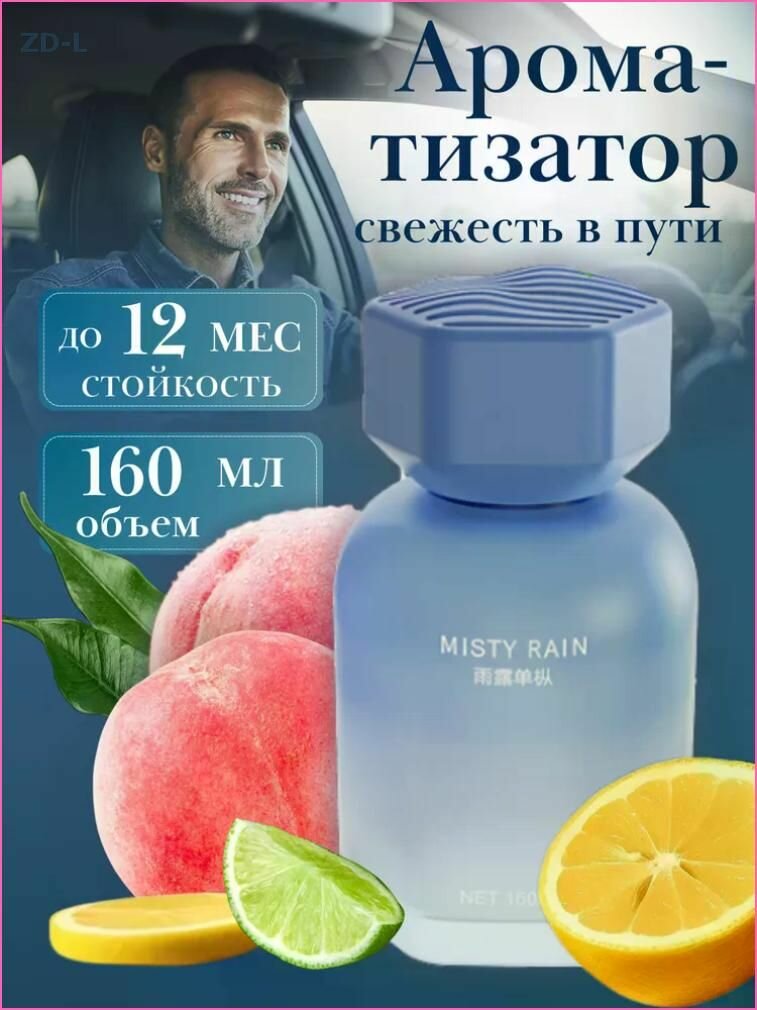 Ароматизатор автомобильный, персик+лимон+зеленый чай, 160 мл