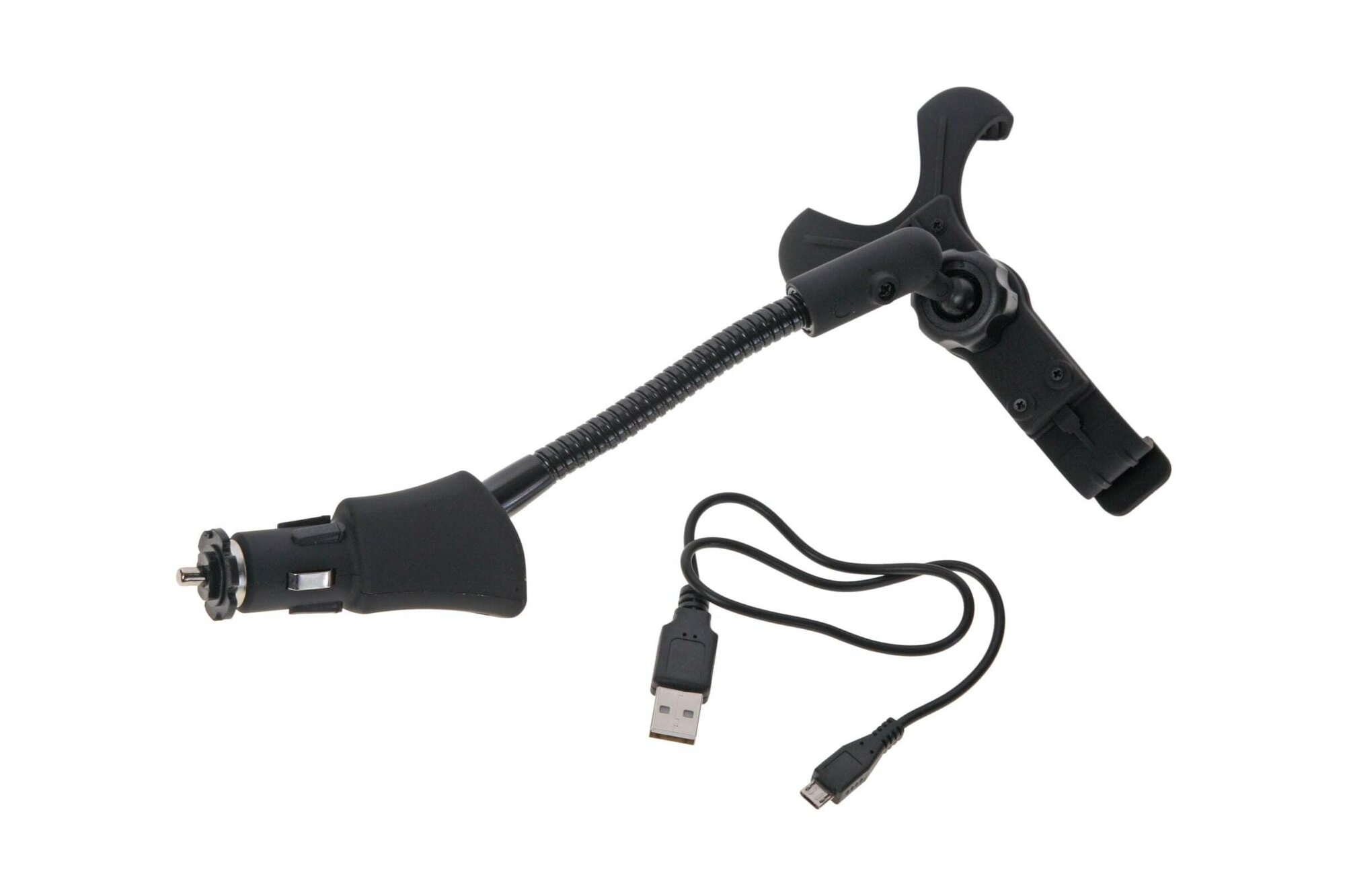 Держатель планшета PH-5041 BLACK (коммуникатор, GPS и др.) 360" 120-150мм в гнездо прикуривателя с USB 12V автостоп