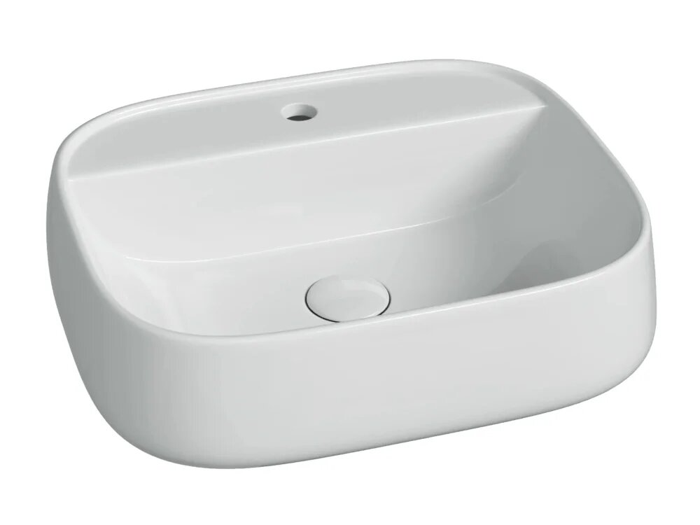 Раковина подвесная Ceramicanova Fonte с отверстием под смеситель, 500x425x145, белый, CN5051