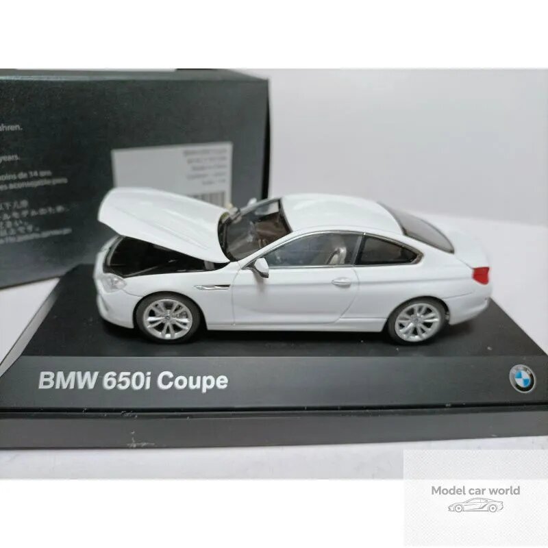 Jing Shang 1:43 6 серии Купе из сплава Модель BMW 650i Белый