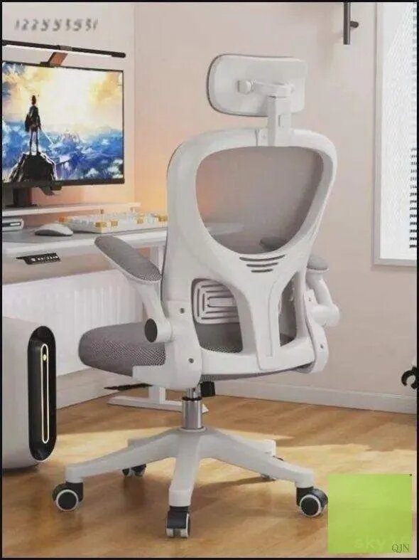 Игровое компьютерное кресло, белый, черный